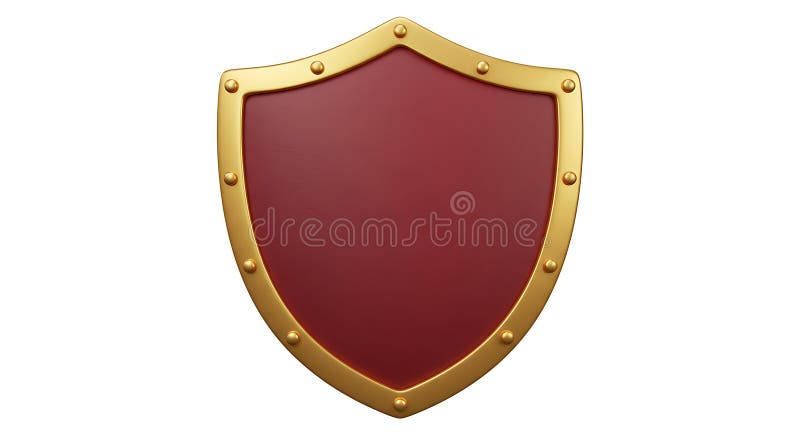 Red and Gold Shield stock illustration. Illustration of safeguard ...