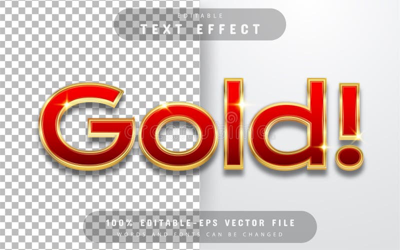 Gold Text Effect Editable Stock Illustrations – 2,811 Gold Text Effect ...