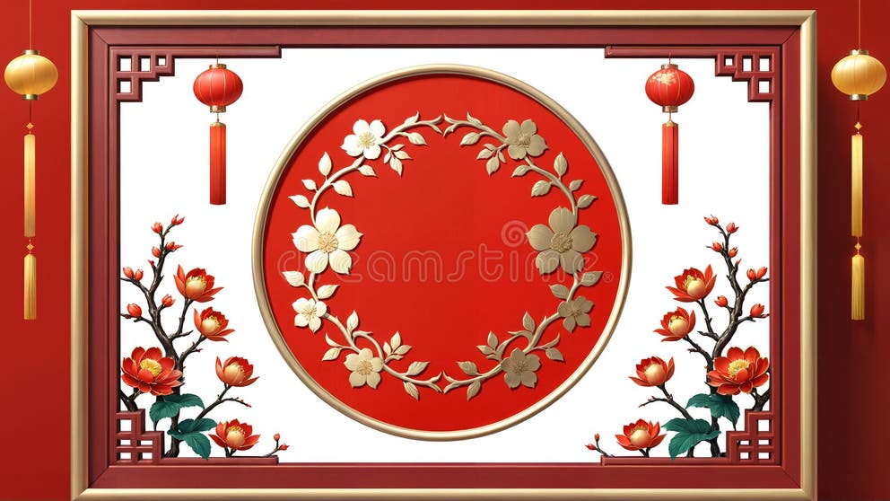 Chinese Themed HD Backgrounds Stock Illustration - Illustration of ...
