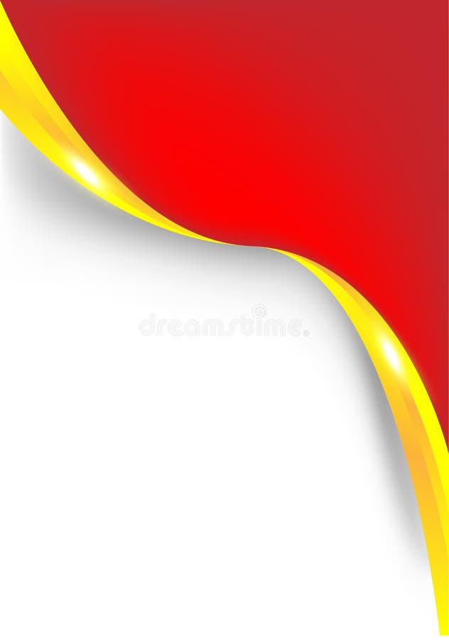 Red and Gold Wave Background Stock Illustration - Illustration of blank ...