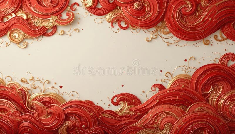 Abstract Red Swirl Pattern Background Stock Illustration - Illustration ...