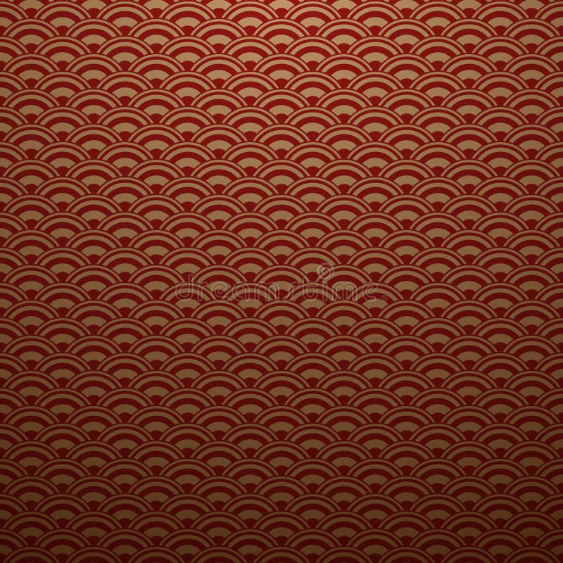 Red and gold wave pattern stock vector. Illustration of paper - 197886222
