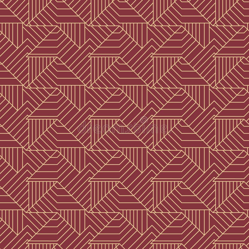 Golden Geometrical Repeating Pattern with Hand-drawn Triangles and ...