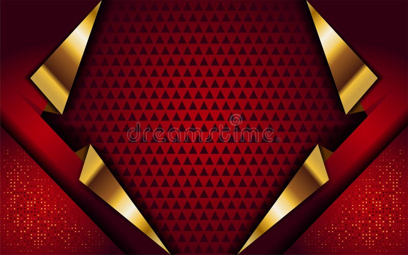 Red with Golden Line Abstract Modern Background Stock Vector ...