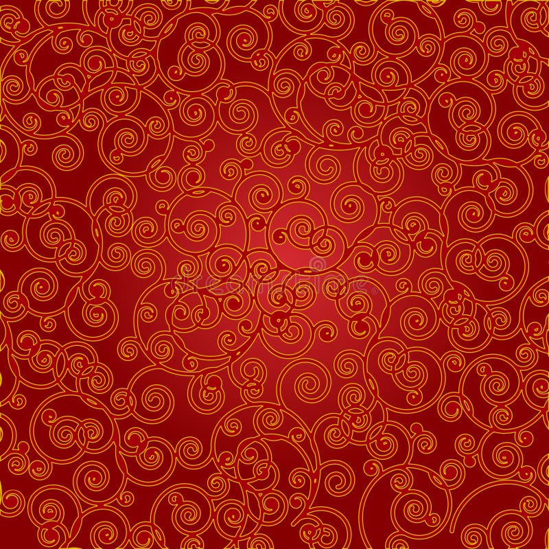Red and Golden Scroll Background Stock Vector - Illustration of vector ...