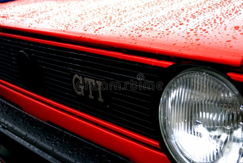 Red Golf 1 GTI editorial stock image. Image of rain, 1982 - 83871794
