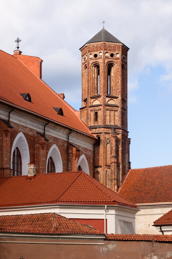 Red gothic church stock image. Image of metal, roof, modern - 26848801