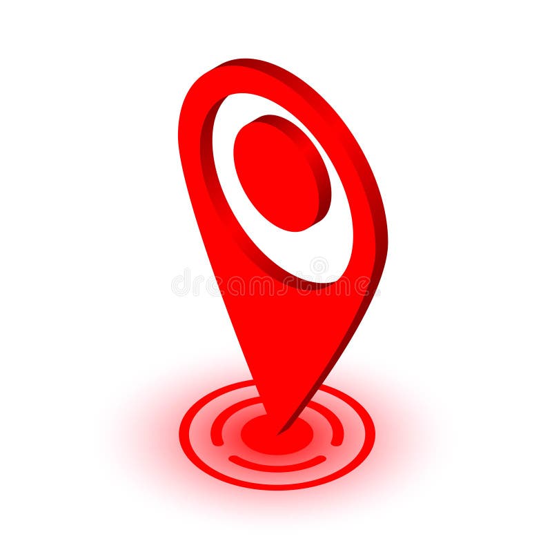 The Red GPS Icon. the Pointer Location Stock Vector - Illustration of ...