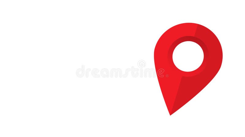 Red GPS Location Pin Pointer Animated Icon on White Background, 8 ...