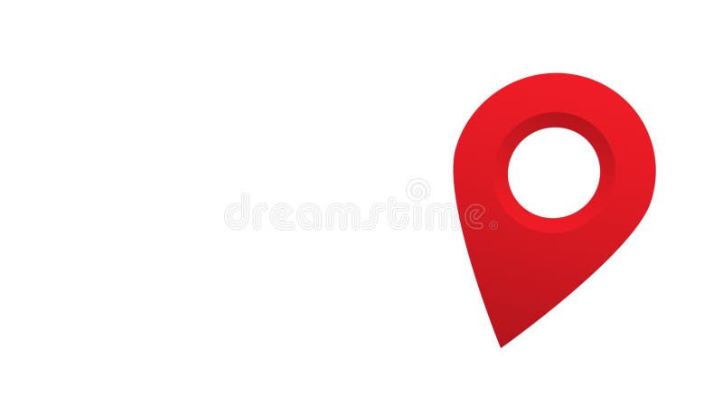 Red GPS Location Pin Pointer Animated Icon on White Background, 8 ...