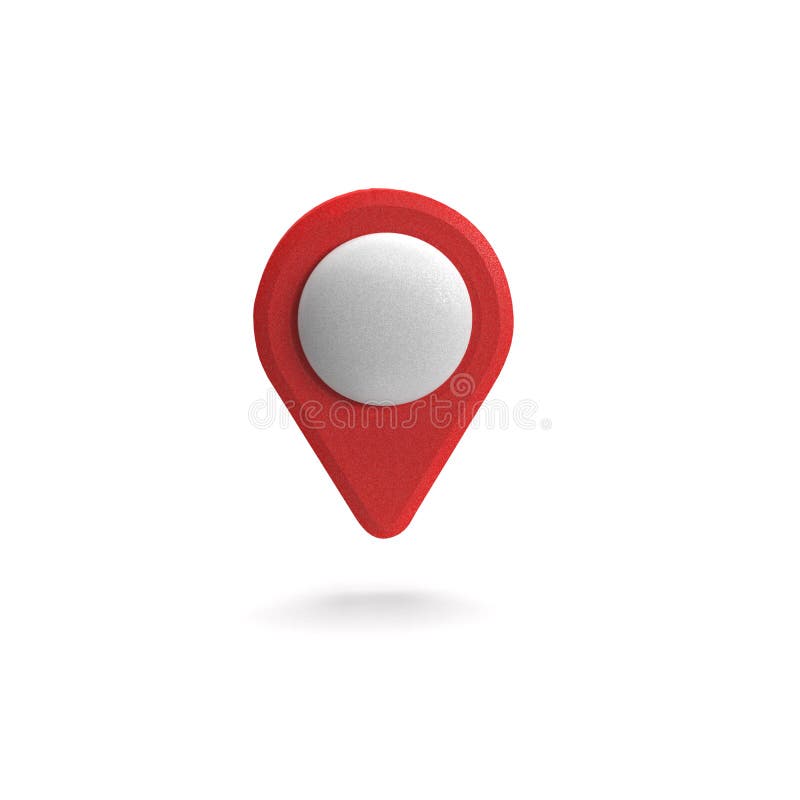 Red GPS Pointer. Red Map Pointer. Isolated on White Background. Three ... Red GPS Pointer. Red Map Pointer. Isolated on White Background. Three ...