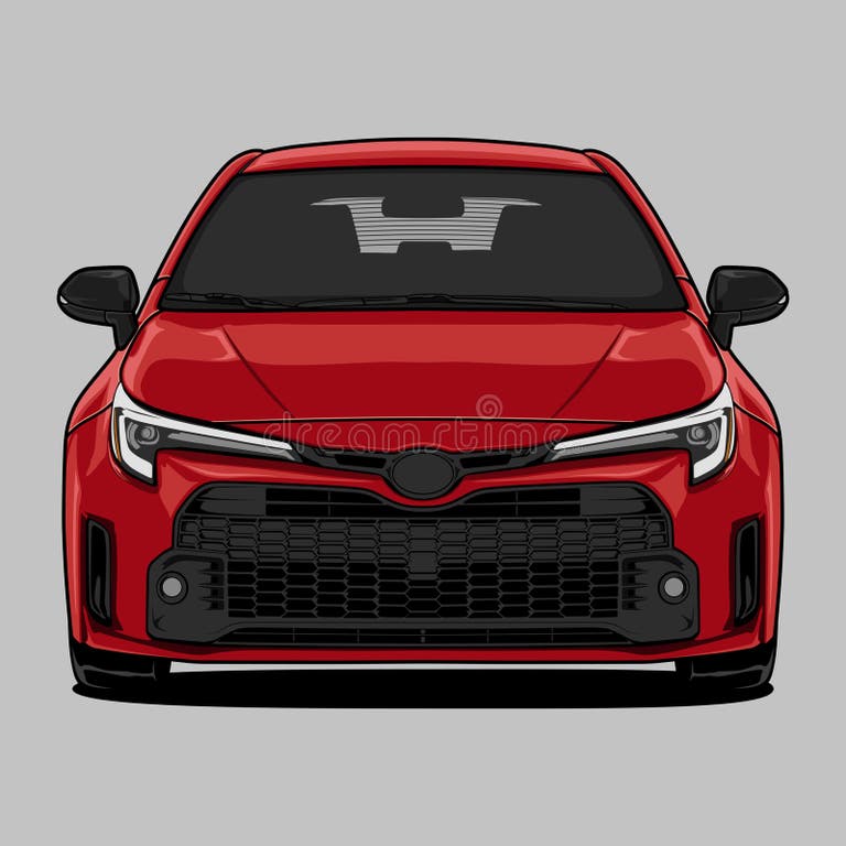 Red GR Corolla stock vector. Illustration of vehicle - 294293367
