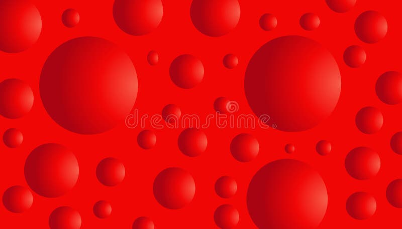 Red Gradient Abstract Illustration Background with Balls Stock Vector ...