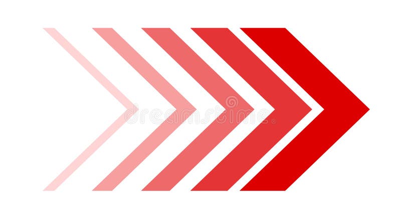 Red Gradient Arrows stock vector. Illustration of forward - 321687588