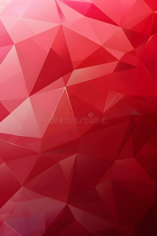 Abstract Red Low Poly Geometric Background Stock Illustration ...