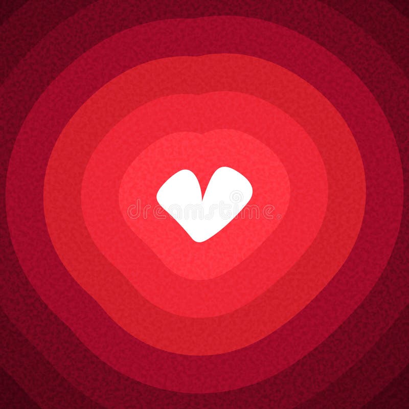 Red Gradient Heart with White Center Stock Vector - Illustration of ...