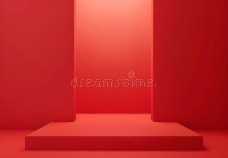 Red Gradient Minimalist Product Display Background Stock Illustration ...