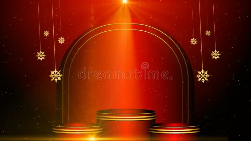 Red Gradient Podium Stage Spot Light Effect Green Screen Background ...