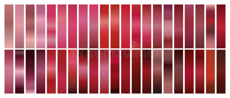 Red Gradient Set for Light To Bright Colors Stock Illustration ...