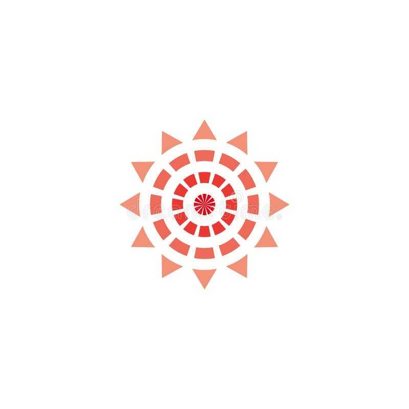 Red Gradient Sun Direction Arrows Geometric Logo Vector Stock Vector ...