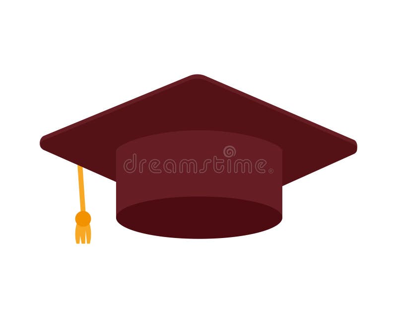 Red Graduation Cap Illustration Stock Vector - Illustration of design ...