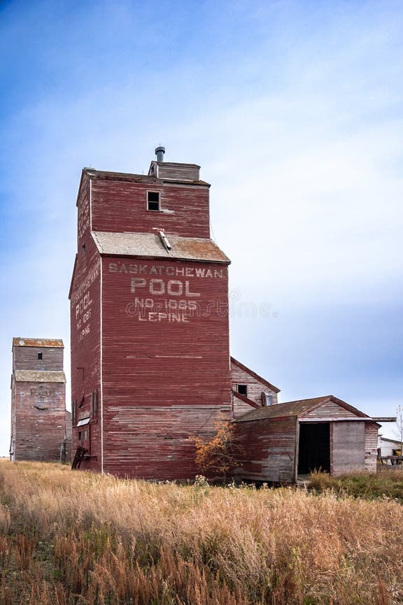A Red Grain Silo with the Words "S Editorial Stock Image - Image of ...