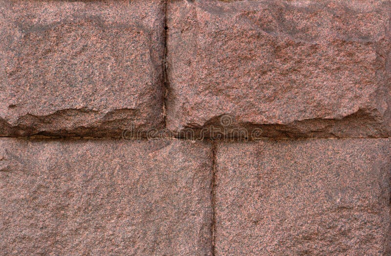 Red Granite Bricks Wall Texture Background Stock Photo - Image of ...