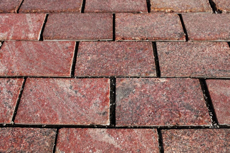 Red Granite Pavement Texture Stock Photo - Image of backdrop, aged ...