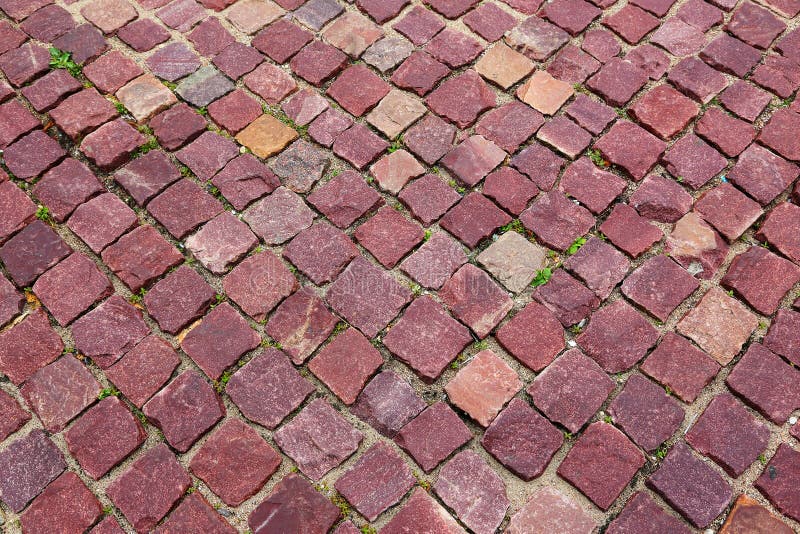 Red granite pavers stock photo. Image of cobblestone - 85015978