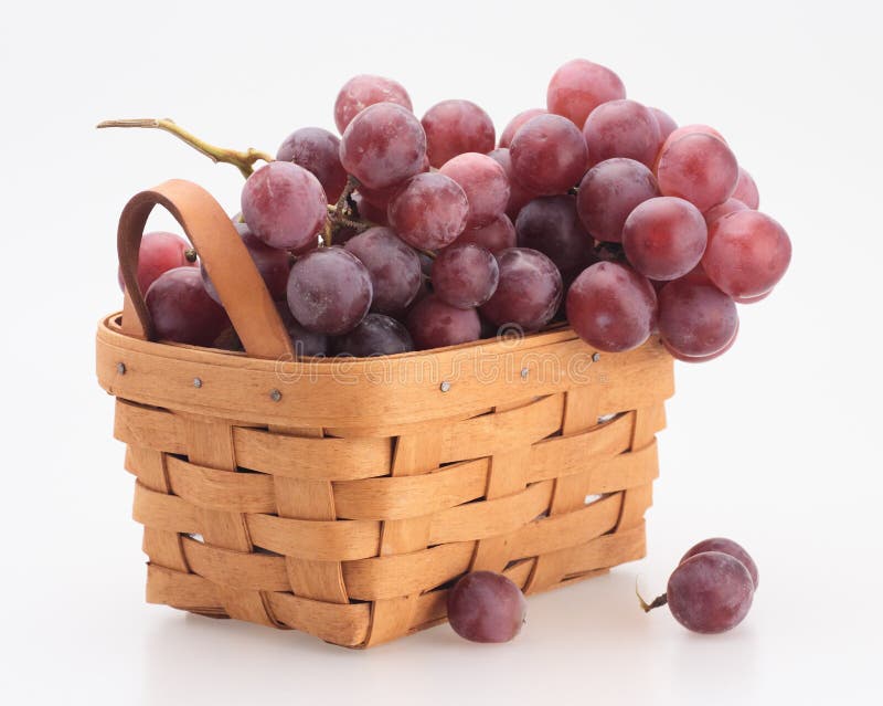 Grape in the basket stock photo. Image of ingredient - 14997840