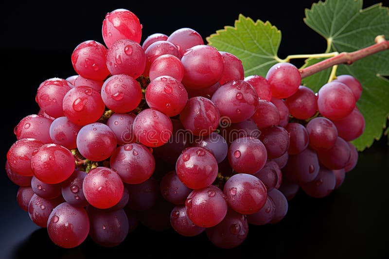Red grape bunch, isolated stock illustration. Illustration of studio ...