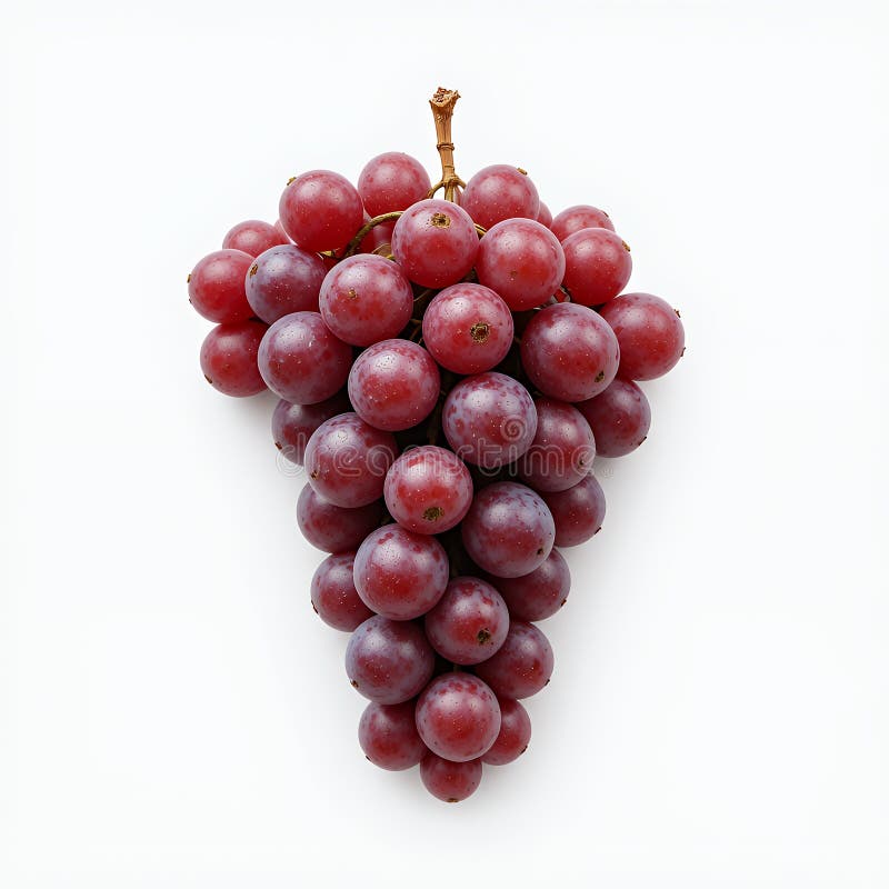 Red Grape Bunch on White Background: Closeup of Plump Juicy Fruit Stock ...