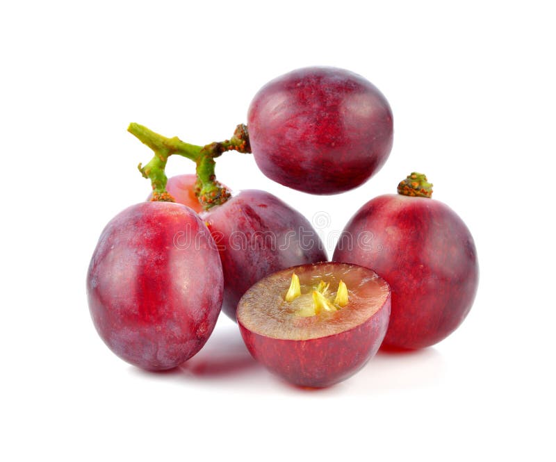 Red grape stock image. Image of grapevine, isolated, leaf - 72474261