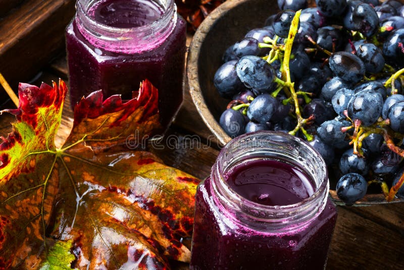 Grape drink in a glass stock photo. Image of detox, grape - 130667076