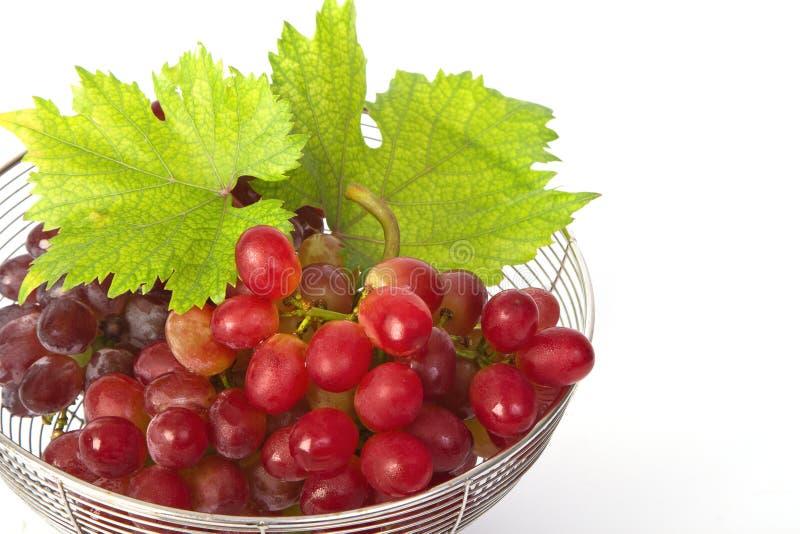 Red grape with leaf stock image. Image of thailand, color - 46141643