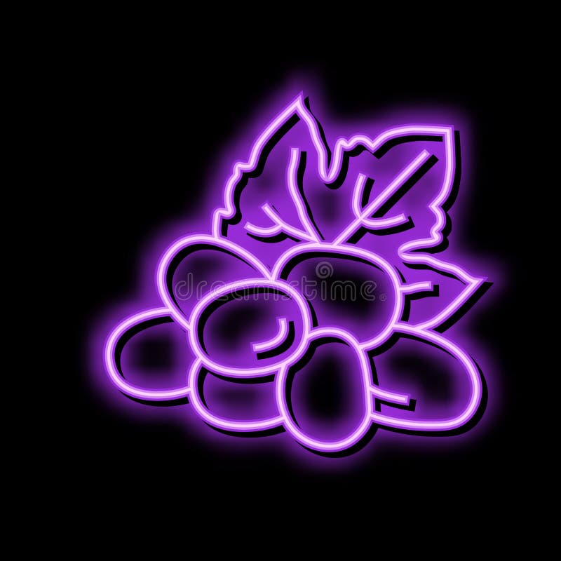 Red Grape Wine Neon Glow Icon Illustration Stock Vector - Illustration ...