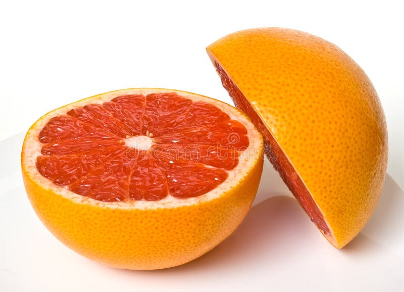 Red grapefruit pieces stock photo. Image of juicy, round - 12444088