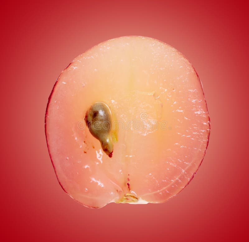 Red Grapes in a Cut Isolated on a Red Background Stock Photo - Image of ...