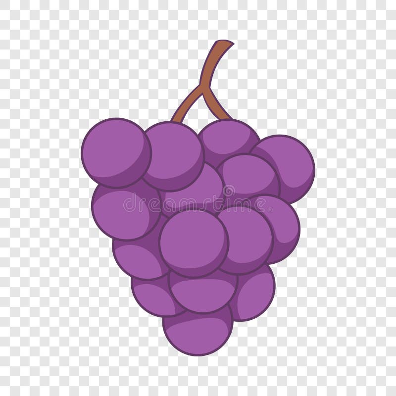 Red Grapes Icon, Cartoon Style Stock Vector - Illustration of cluster ...
