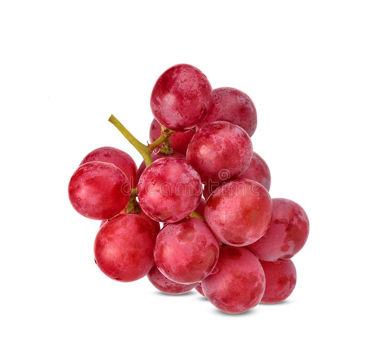 Falling Red Grapes Isolated on White Background with Clipping Path ...