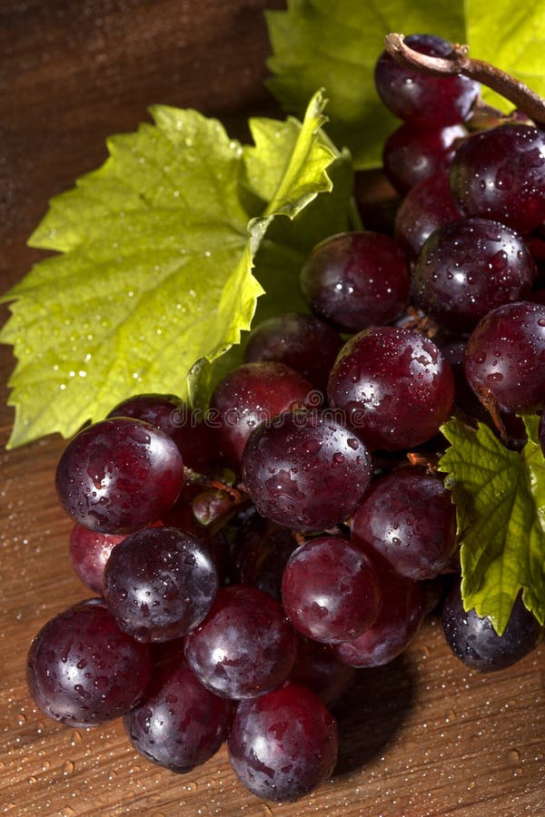 Red grapes stock image. Image of food, enjoyment, leaf - 32675037