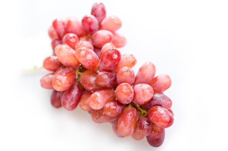 Red Grapes On White Background Picture. Image: 8089265