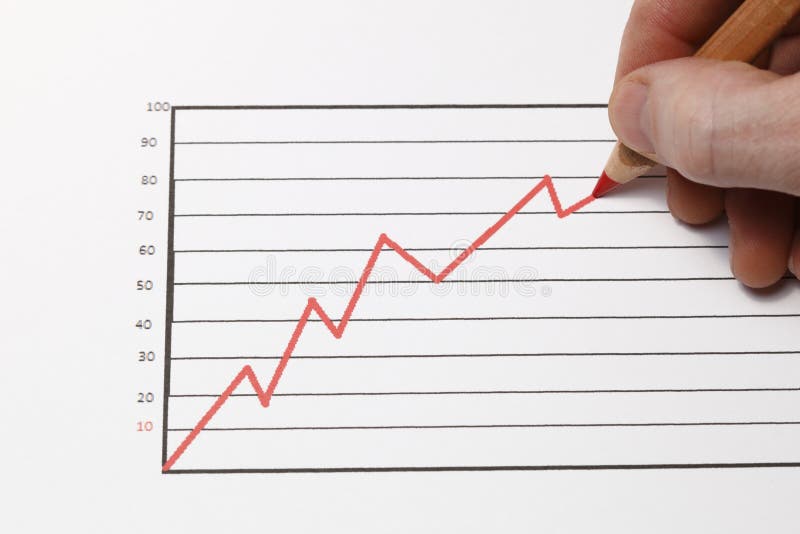 Red graph stock image. Image of chart, drawing, company - 19230363