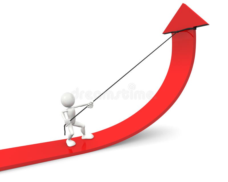 Red Graph Arrow Improvement Stock Illustration - Illustration of ...