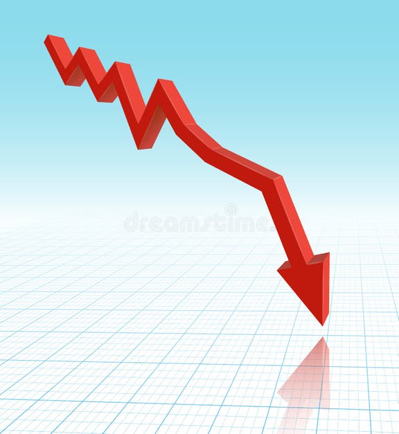 Red graph arrow stock illustration. Illustration of arrow - 54812682