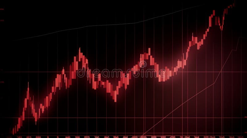 Red Graph Chart Indicates a Bearish Market Trend with Strong Selling ...