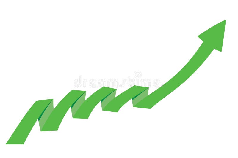 Red Graph with Increase Report. Diagram with Rise and Gain Progress ...