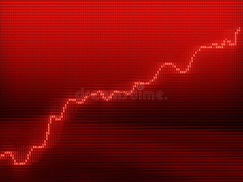 Red Graph Moving Up Chart As Growth and Business Success Stock ...