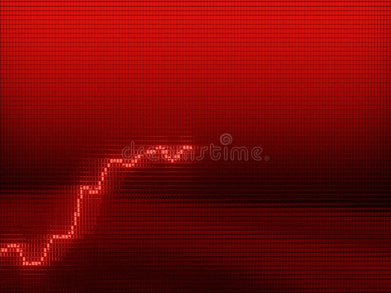 Red Graph Moving Up Chart As Growth and Business Success Stock ...