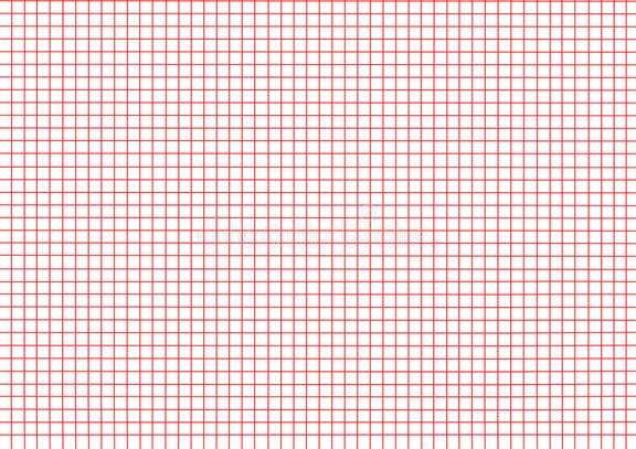 Empty Red Graph Paper on White Background with Square Grid Pattern for ...